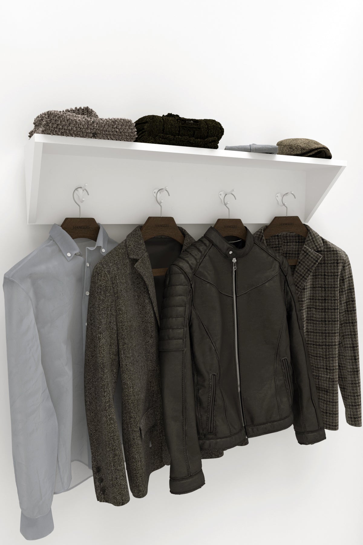 Ledge W/ Coat Hooks – Display Source